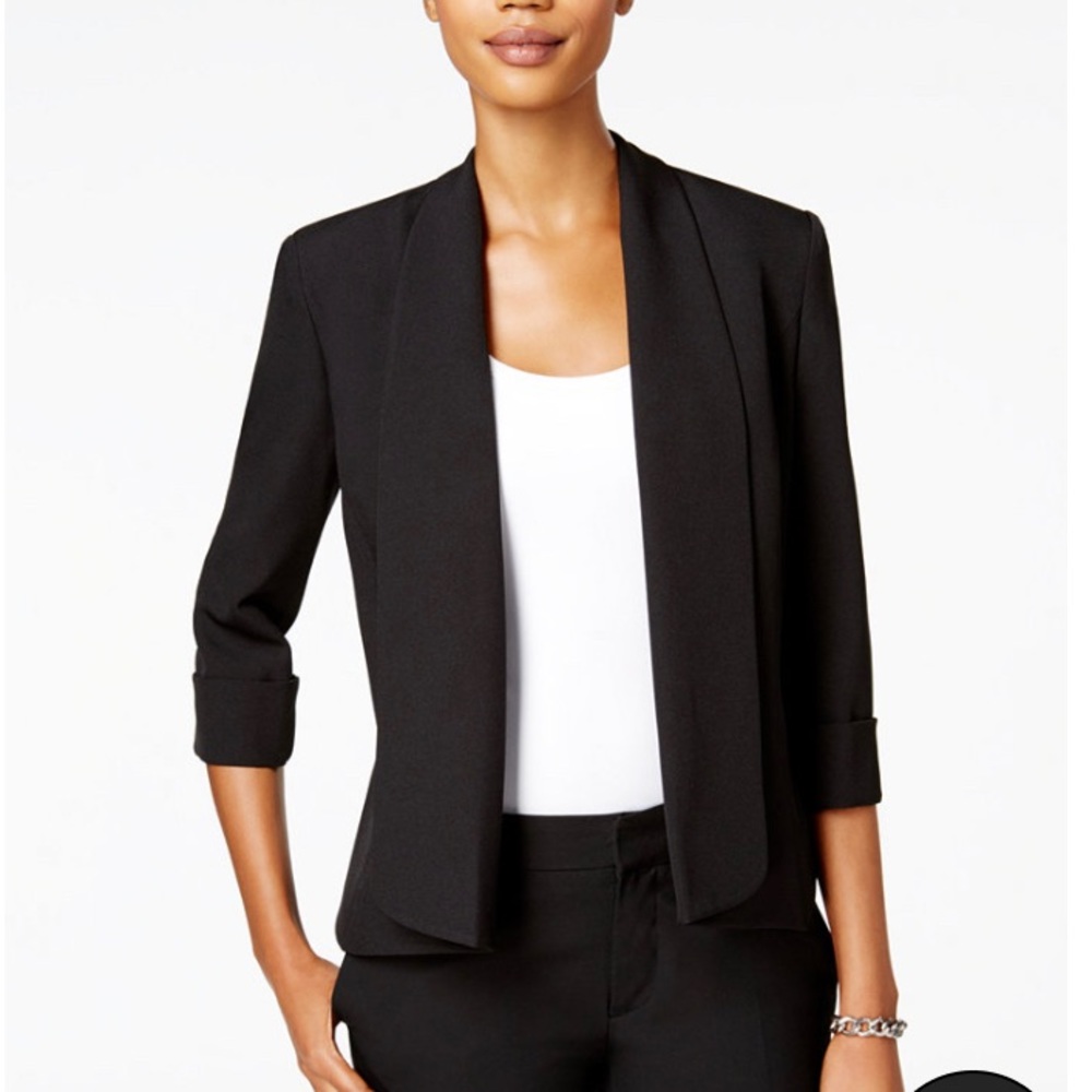 Open-Front Soft Blazer: Kasper - Gem